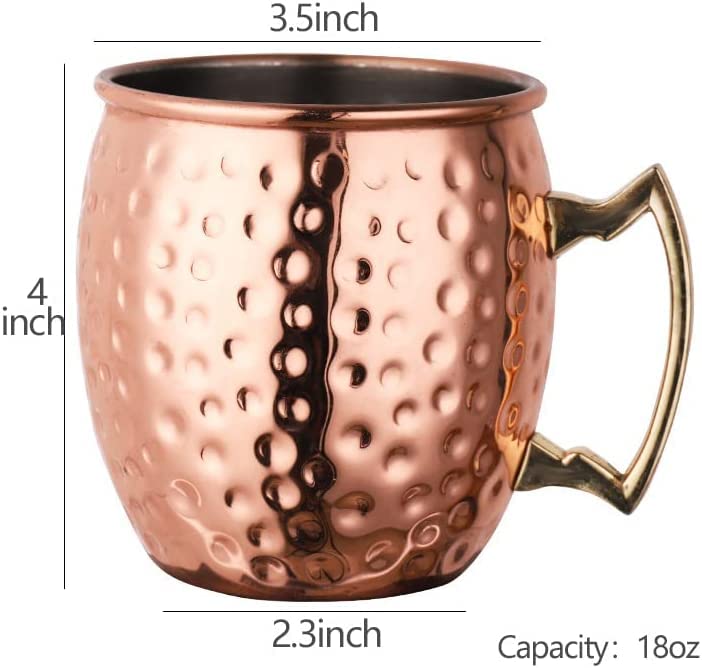 Bltjy Cocktail mug Moscow mule mugs Copper beer mug Copper coffee mugs Kitchen moscow mule Copper mugs Copper mugs Father in law christmas gifts