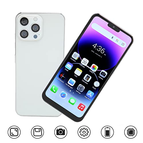 Cell Phone, 6.53 Inch Full Screen Mobile Phone 100β240V Dual SIM Dual Standby RAM 8GB ROM 64GB for Android 12 for Study (US Plug)
