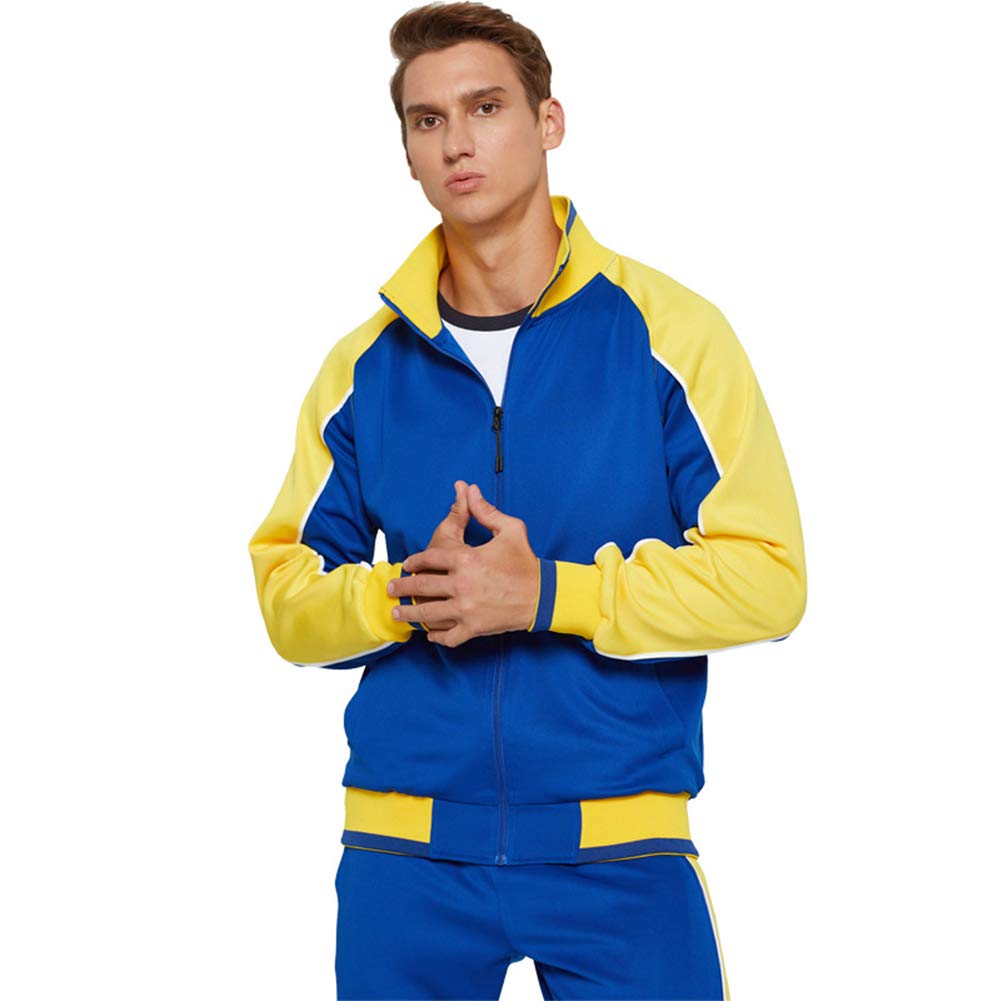 AOTORR Men's Sweat Suit Set Casual Full Zip Running Athletic Long Sleeve Tracksuit Armygreen L