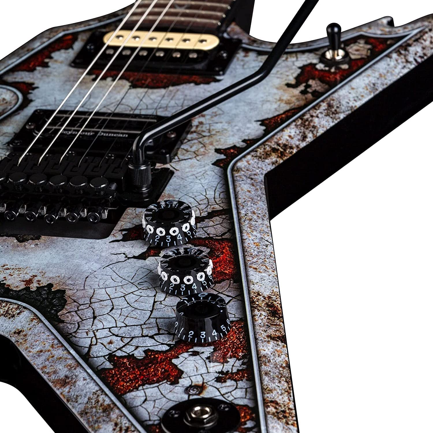 Dean Razorback Rust Electric Guitar with Case Custom Graphic, RZR RUST