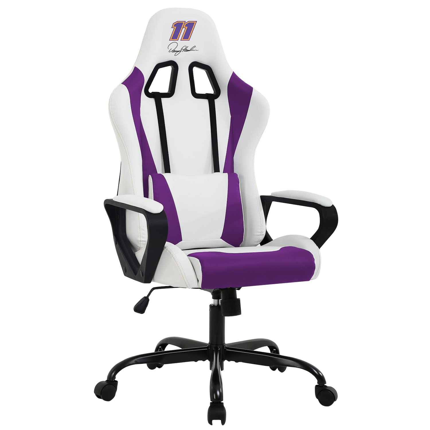Gaming Chair High Back Office Chair Racing Computer Chair Task PU Desk Chair Ergonomic Swivel Rolling Chair with Lumbar Support for Adults (D11, Purple)