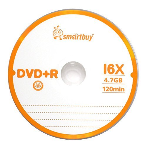 Smartbuy 500-disc 4.7GB/120min 16x DVD+R Logo Top Blank Media Record Disc + Black Permanent Marker