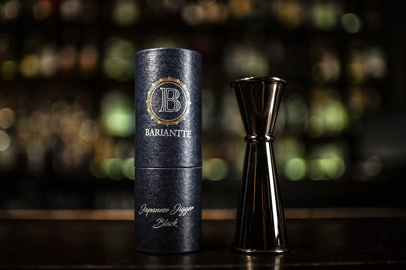 BARIANTTE Black Cocktail Jigger for Bartending, Double Jigger 2 oz 1 oz, Cocktail Measuring Cup Shot Measure Jigger, Bar Japanese Jigger with Measurements Inside, Liquor Measuring Jigger