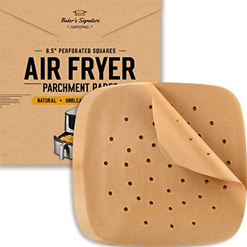 Bamboo Steamer Liner, 8.5" Air Fryer Parchment Paper Liners Sheets ā 220pcs Unbleached Bamboo Steamer Basket Liners ā Easy Cleanup, Will Not Burn or Curl, Non-Toxic & Volume Pack by Bakerās Signature