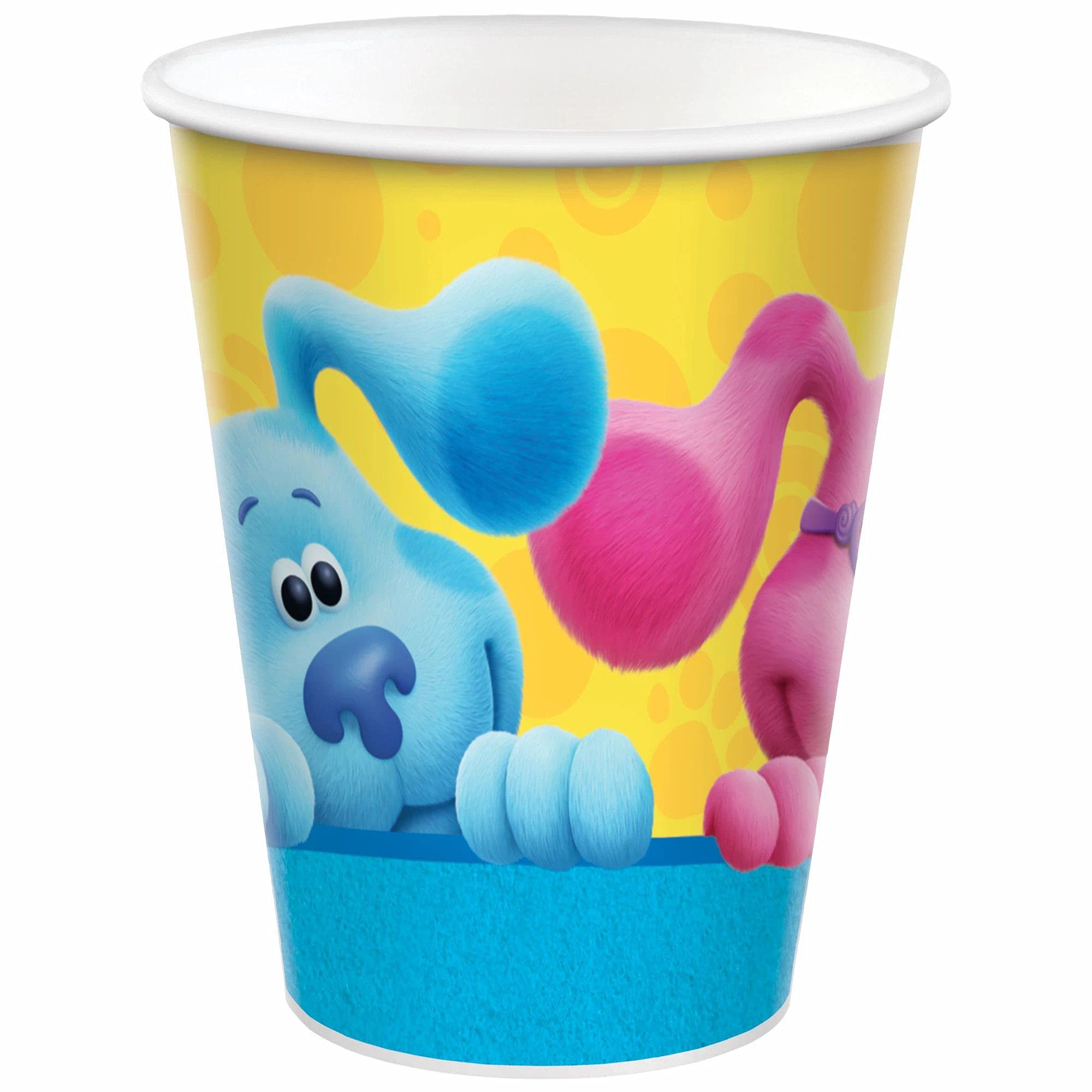 Amscan Blues Clues-Blue Party Supplies Pack Serves 16: 7" Plates Beverage Napkins Cups and Table Cover with Birthday Candles (Bundle for 16)