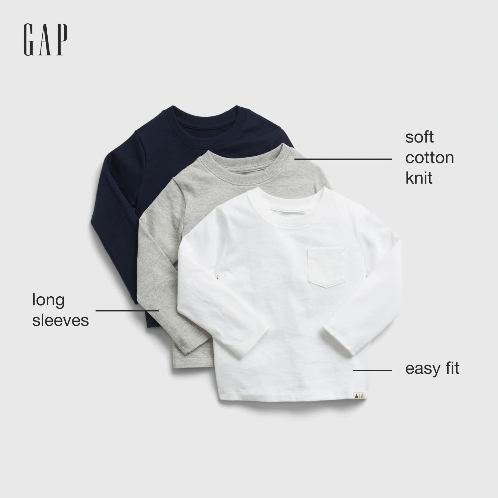 GAP Baby Boys Long Sleeve Pocket T-Shirt T Shirt, Green Camo, 5T US