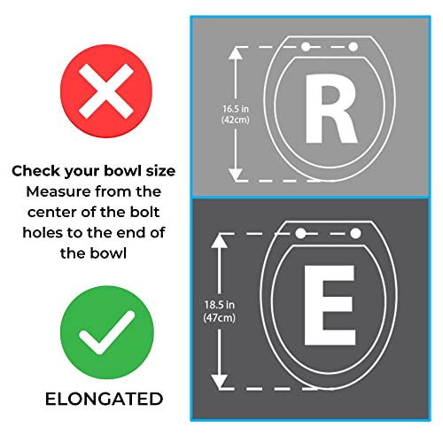 Centoco Toilet Seat Elongated, Cover, Open Front, Plastic, Regular Duty Residential or Light Weight Commercial Use, Made in the USA, Heavy Duty Hinge, 620-001, White