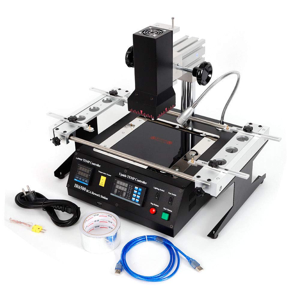 BGA Rework Station Infrared Welding Machine SMD Soldering Reflow Station Welder Repair Heating Reballing IR6500 1250W CE Certification Fit Xbox360 PS3