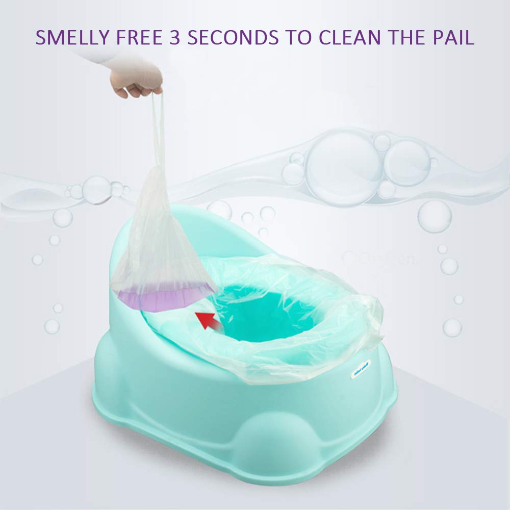 Potty Liners Disposable, Travel Potty Chair Liners with Drawstring Universal Training Toilet Seat Potty Bags Cleaning Bag for Kids Toddlers …