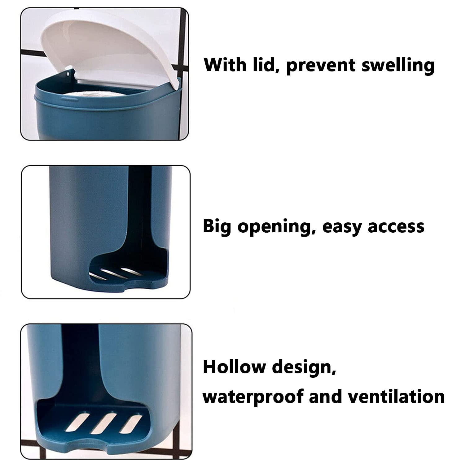 BAOOOFU Plastic Bag Holder Wall Mount, Trash Bag Dispenser Roll Holder Kitchen Under Sink, Grocery Bags Storage Hanging Over Cabinet Door Bag Saver, 27.5cm x 10cm x 10cm (White)
