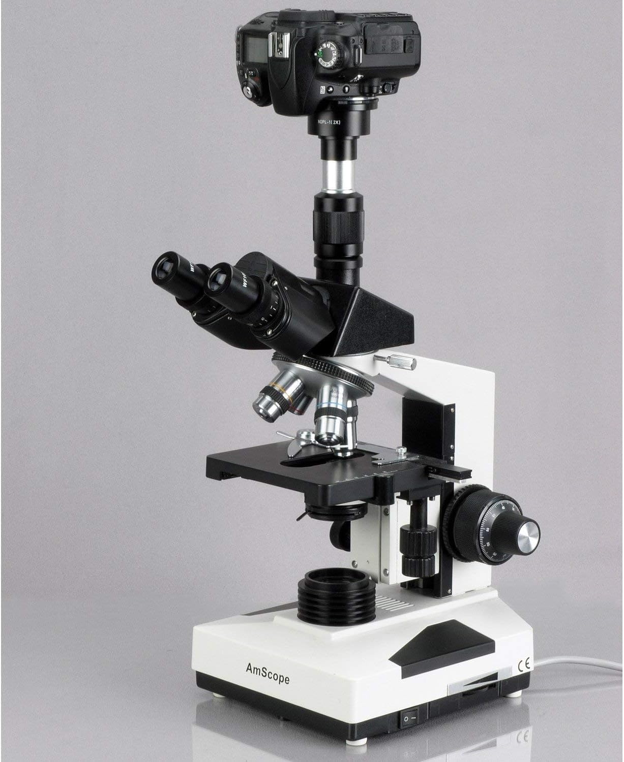 AmScope CA-NIK-SLR Nikon SLR / D-SLR Camera Adapter for Microscopes - Microscope Adapter, Black