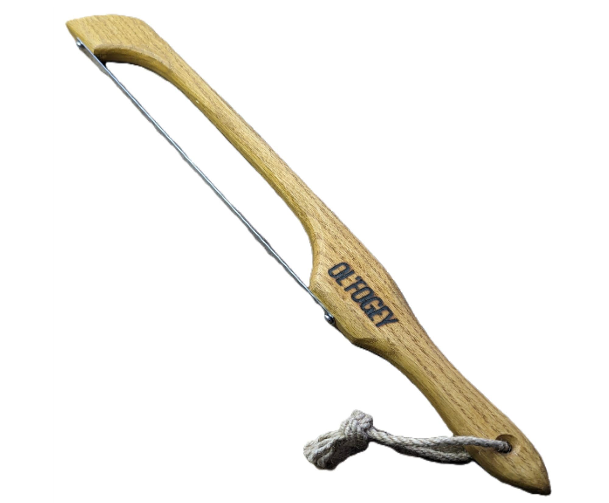BREAD Knife islice.ca Bagel Knife - solid oak bow bread slicer for homemade bread - 17 inch - easy grip handle. For sourdough loaf & baguettes, easily slices crusty and hot loaves premium kitchen gift