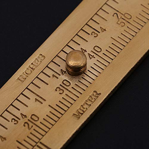 Brass Mini Vernier Caliper Sliding Gauge Vernier Caliper Double Scales mm/inch Ruler Measuring Tool for Jewellery Measurement 80mm/100mm (Double Scale 80mm)