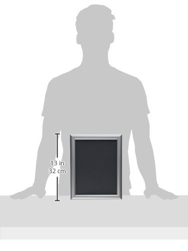 Displays2go Snap Open Sign Holder Frame, 8.5 x 11 Inch, Wall Mount or Tabletop, Silver Aluminum (WSNF8511SV)