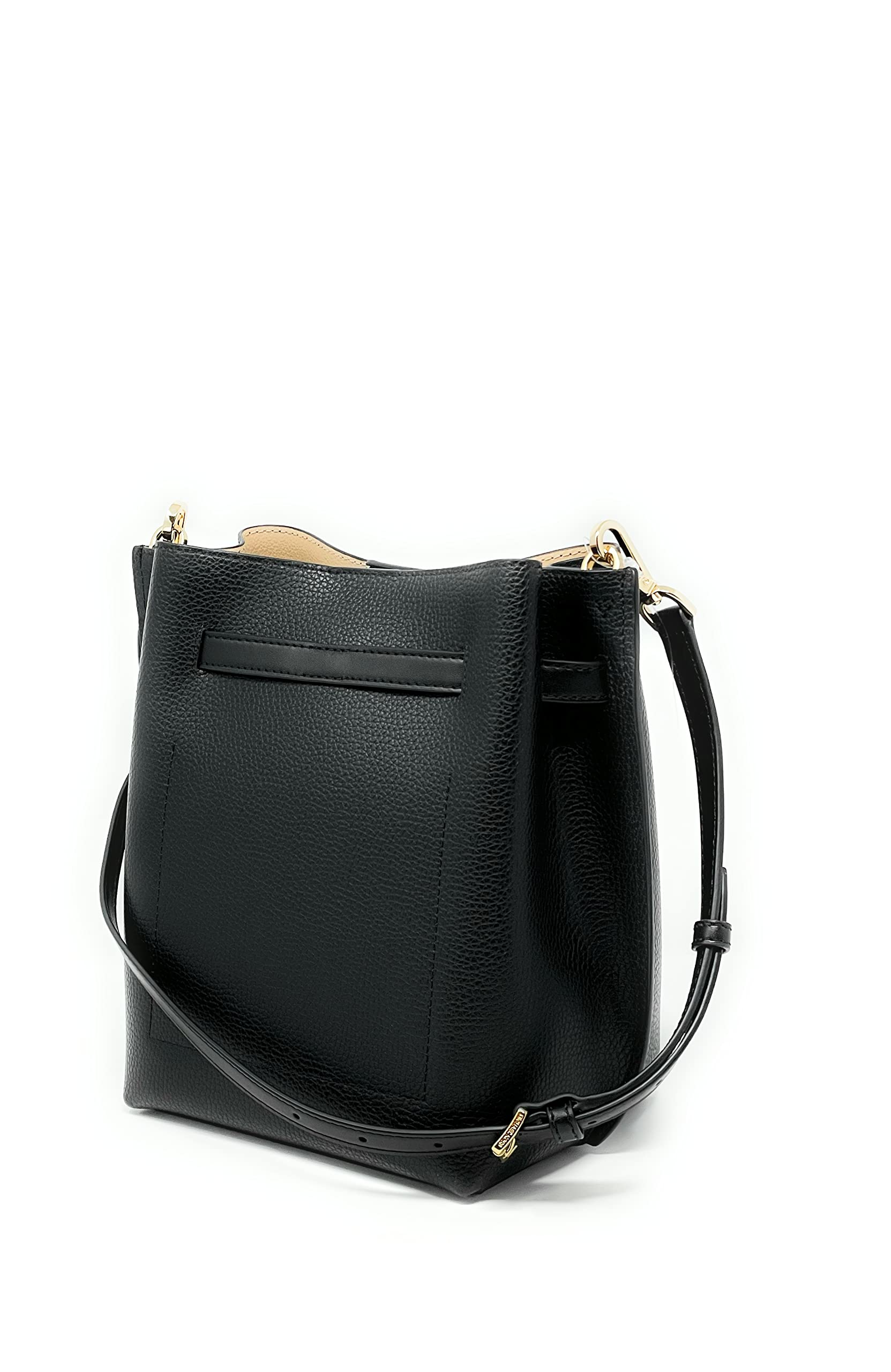 Michael Kors Emilia Small Drawstring Bucket Bag In (Black/Gold)