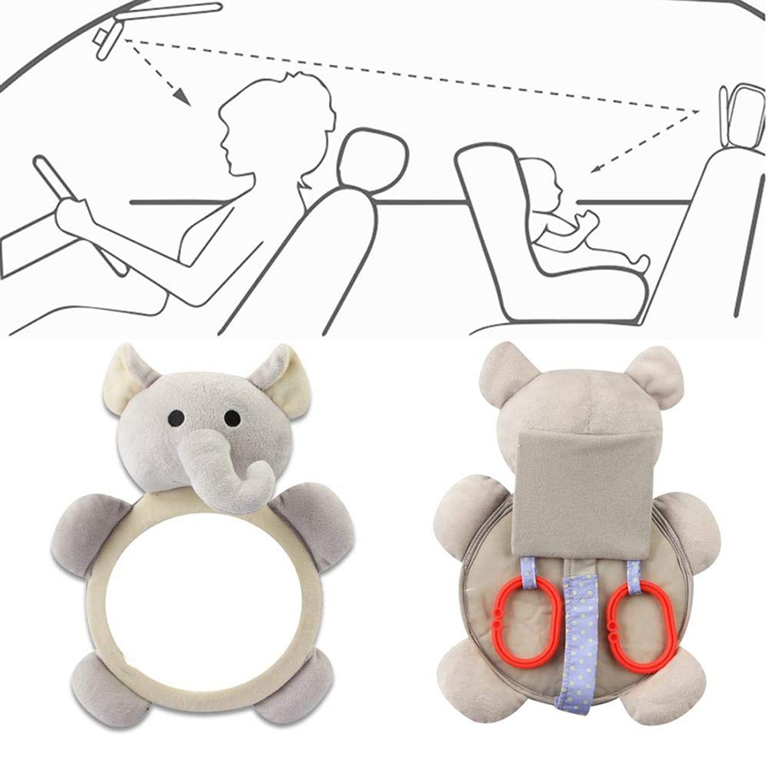 Baby Car Mirror Rear Facing, Wide View For Baby Kids Baby Rear Facing Mirrors