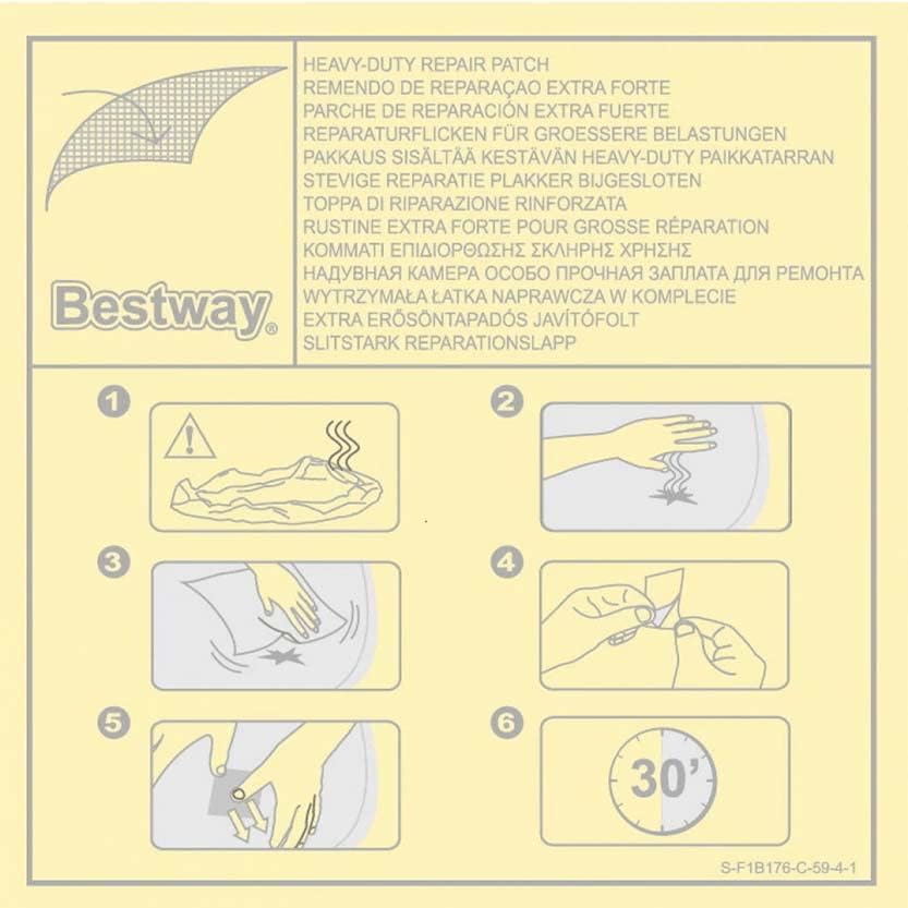 Bestway 62068 Underwater Adhesive Repair Patch, Multicolor
