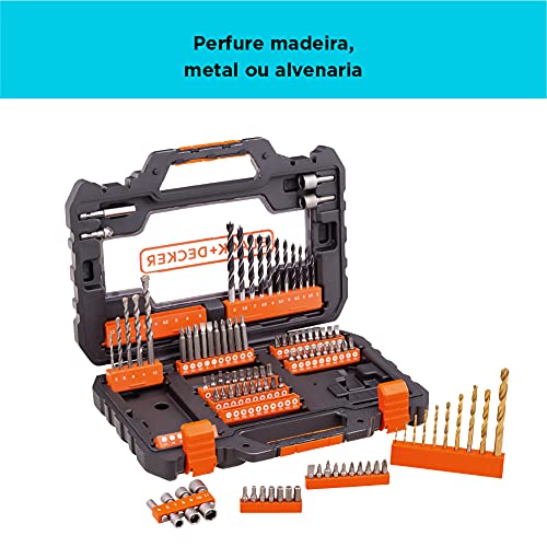 BLACK+DECKER A7230-XJ 104 Easy Grip Drill Piece Set - Black, 1-Piece