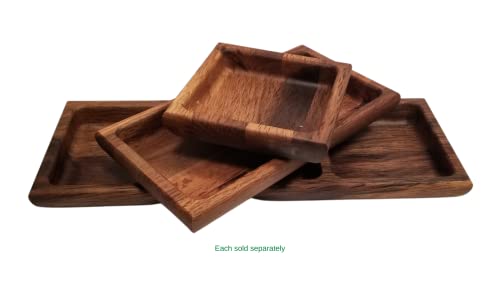 Catchall tray 3 sections, Oak Wood Serving Tray (Triple) Handmade by Hesse Woods from Sustainable Forests, 3-Section Serving Tray, for Appetizers, Charcuterie, Food & Snacks