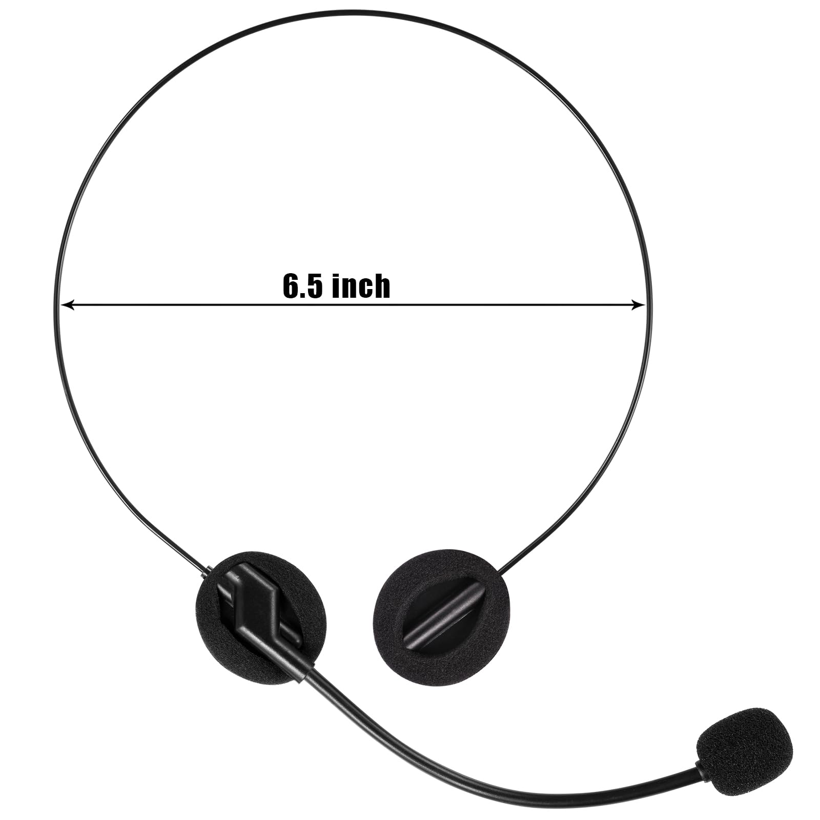 CASW Fake-Microphone-Headset Rockstar Pop-Star-Costume : Only Suitable For Adults - Fake Rock Star Popstar Singer Headset with Mic Costume Accessory Prop