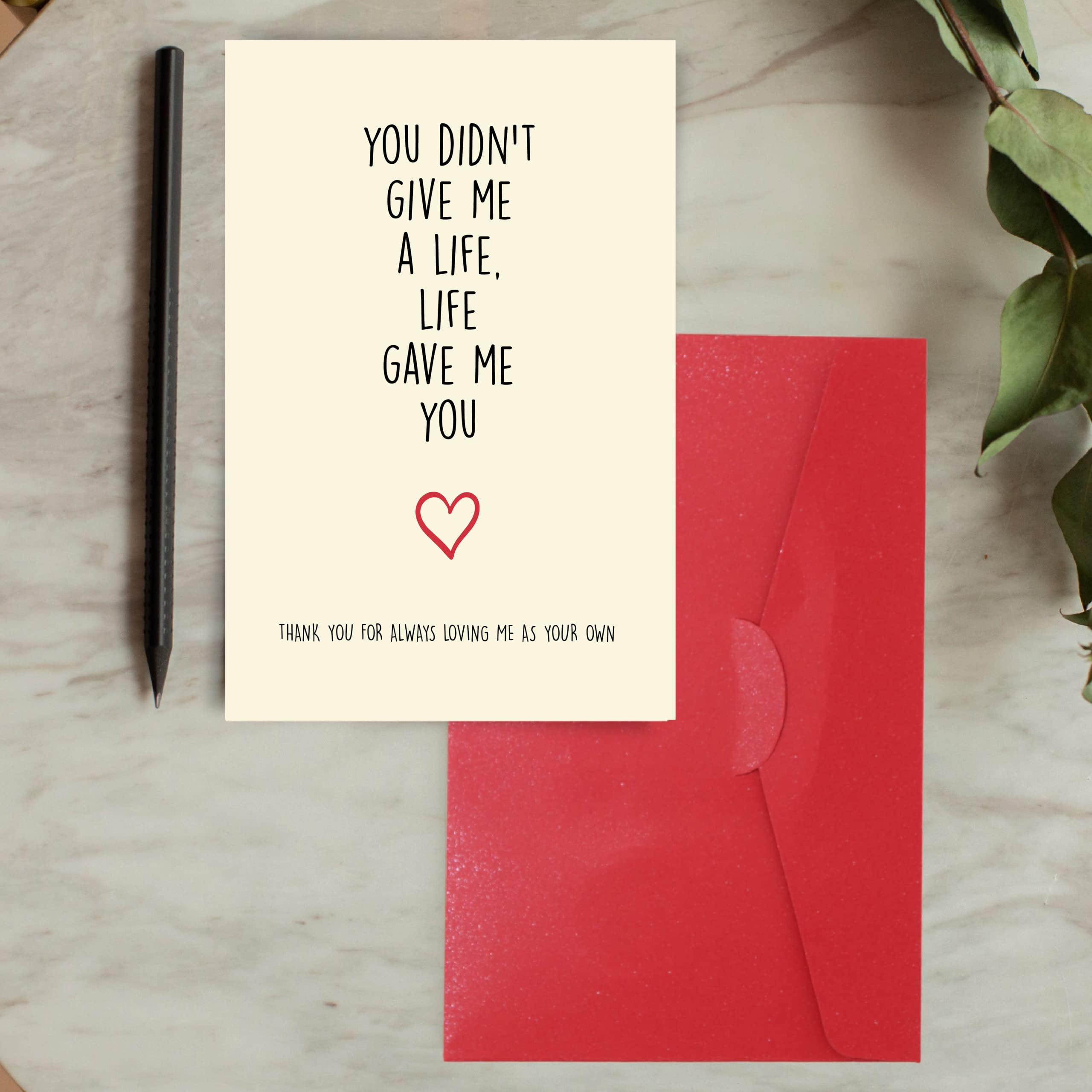 Cheerin Greeting Card with Envelope - Sweetest Day Card for Parents - Appreciation Card for Mom Dad - Thank You Card for Stepmom and Stepdad