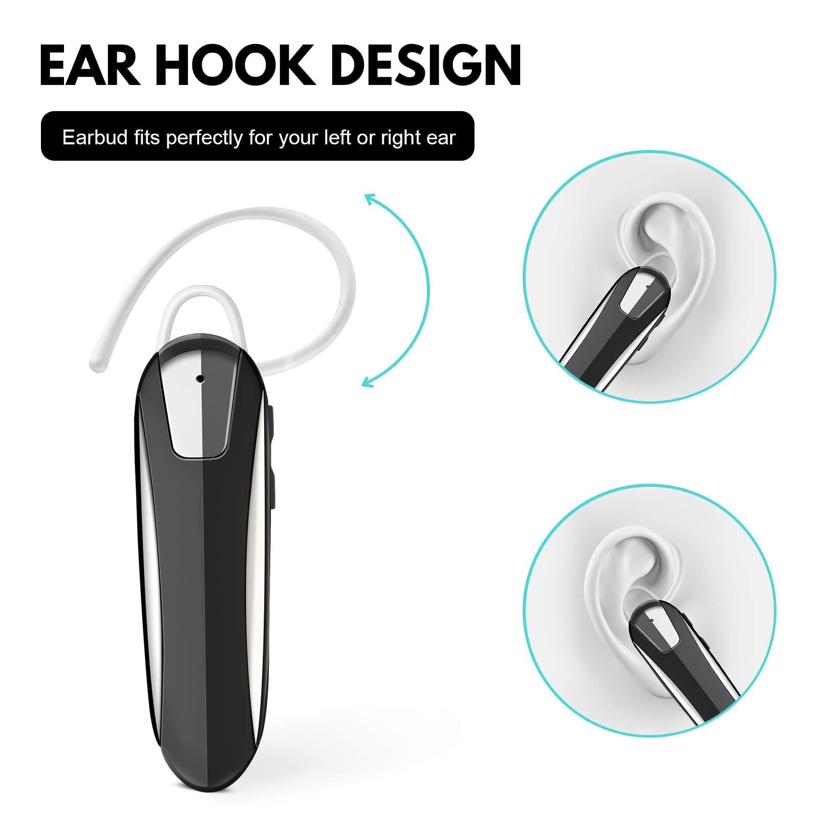 Bluetooth Earpiece for Samsung Galaxy S23 Ultra, Wireless Bluetooth Headset with Mic,48 Hrs Talk Time IPX7 Waterproof Wireless Earpiece for Driver/Business, Hands-Free Headset for Galaxy S22 Ultra A13