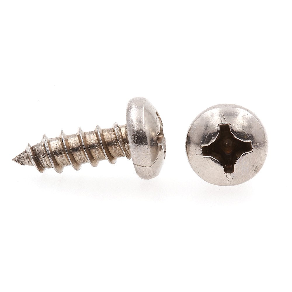 Prime-Line 9020766 Sheet Metal Screw, Self-Tapping, Pan Head Phillips, #12 X 5/8 in, Grade 18-8 Stainless Steel, Pack of 100