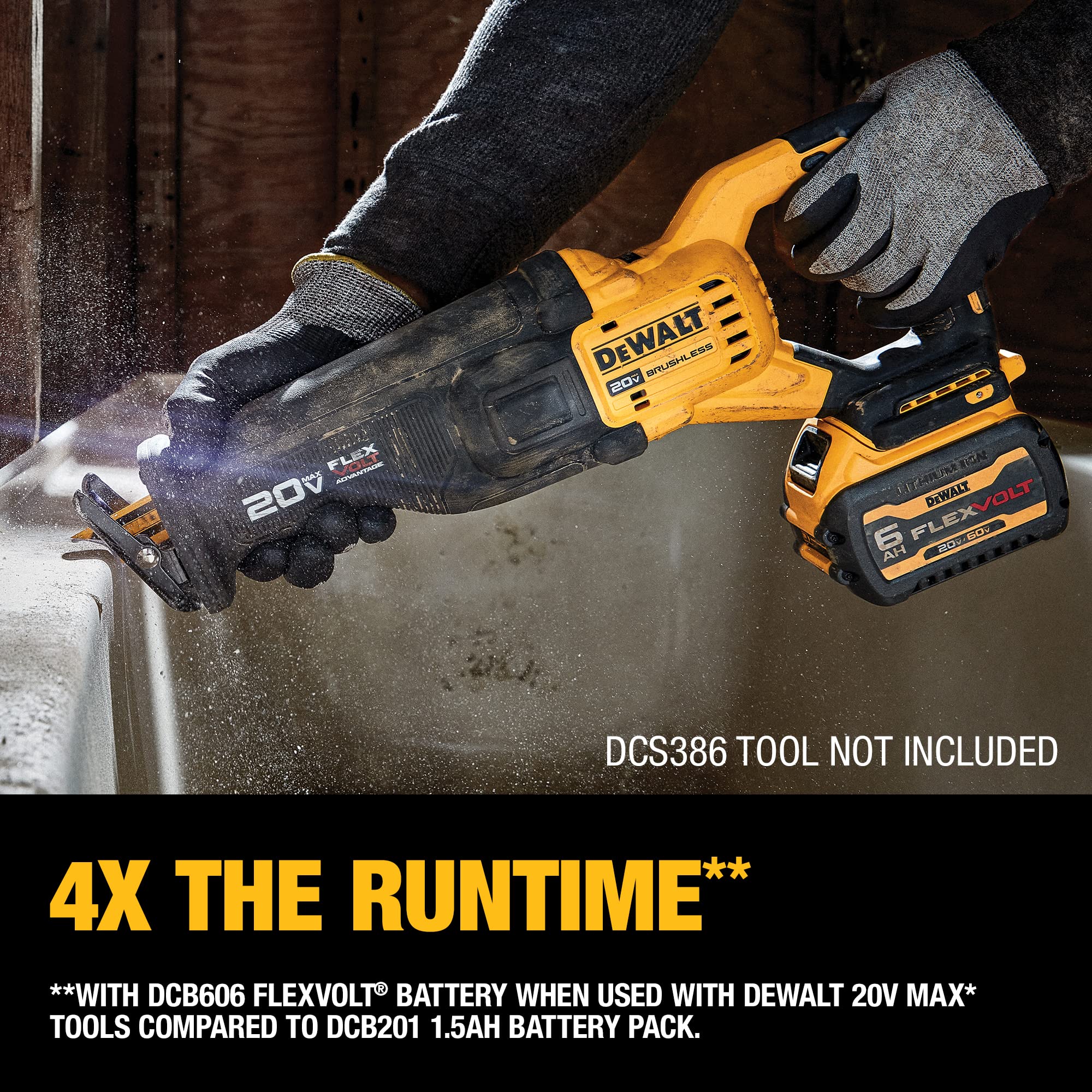 DEWALT FLEXVOLT 20V/60V MAX Lithium Ion Battery, 6.0-Ah (DCB606)