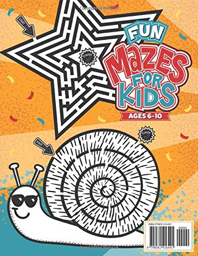 Fun Mazes for Kids Ages 6-10: 50 Mazes - Easy to Challenging