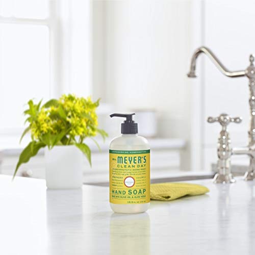 MRS. MEYER'S CLEAN DAY Hand Soap, Made with Essential Oils, Biodegradable Formula, Honeysuckle, 12.5 fl. oz - Pack of 6