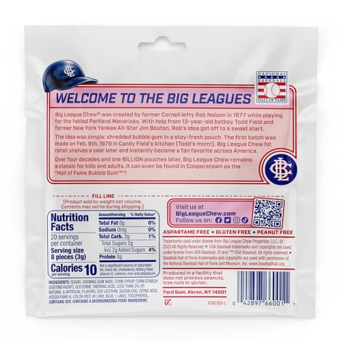 Big League Chew Ground Ball Grape Bubble Gum - Juicy Grape Flavor Explosion | Ideal for Baseball Games, Teams, Concessions, Parties, and Beyond | Pack of 12 Bags (2.12oz Each)