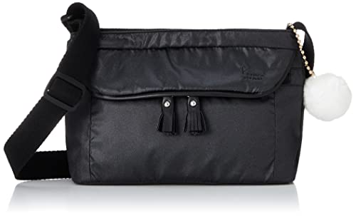 Kanana Project Collection No.67681 Women's Shoulder Bag, Lightweight, Fits A5 Size, Rayon, Black
