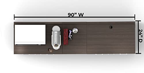 BREAKtime Buffet Sideboard Kitchen Break Room Lunch Coffee Kitchenette Model 8007 3 pc Espresso β Factory Assembled (Furniture Items Purchase ONLY)