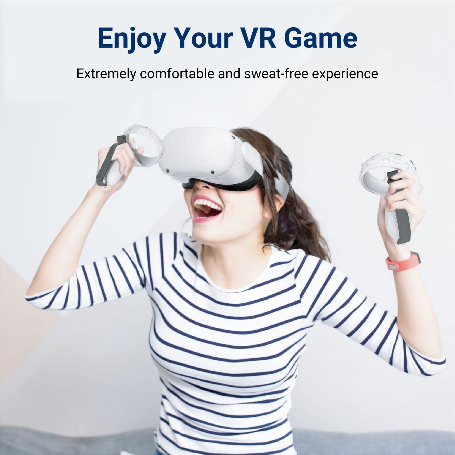 TNP VR Face Cover and Lens Protector Compatible with Oculus Quest 2 - Oculus Quest 2 Silicone Face Cover with Nose Light Blocker and Proof Lens - Sweat Guard Silicone Cover for Oculus Quest 2