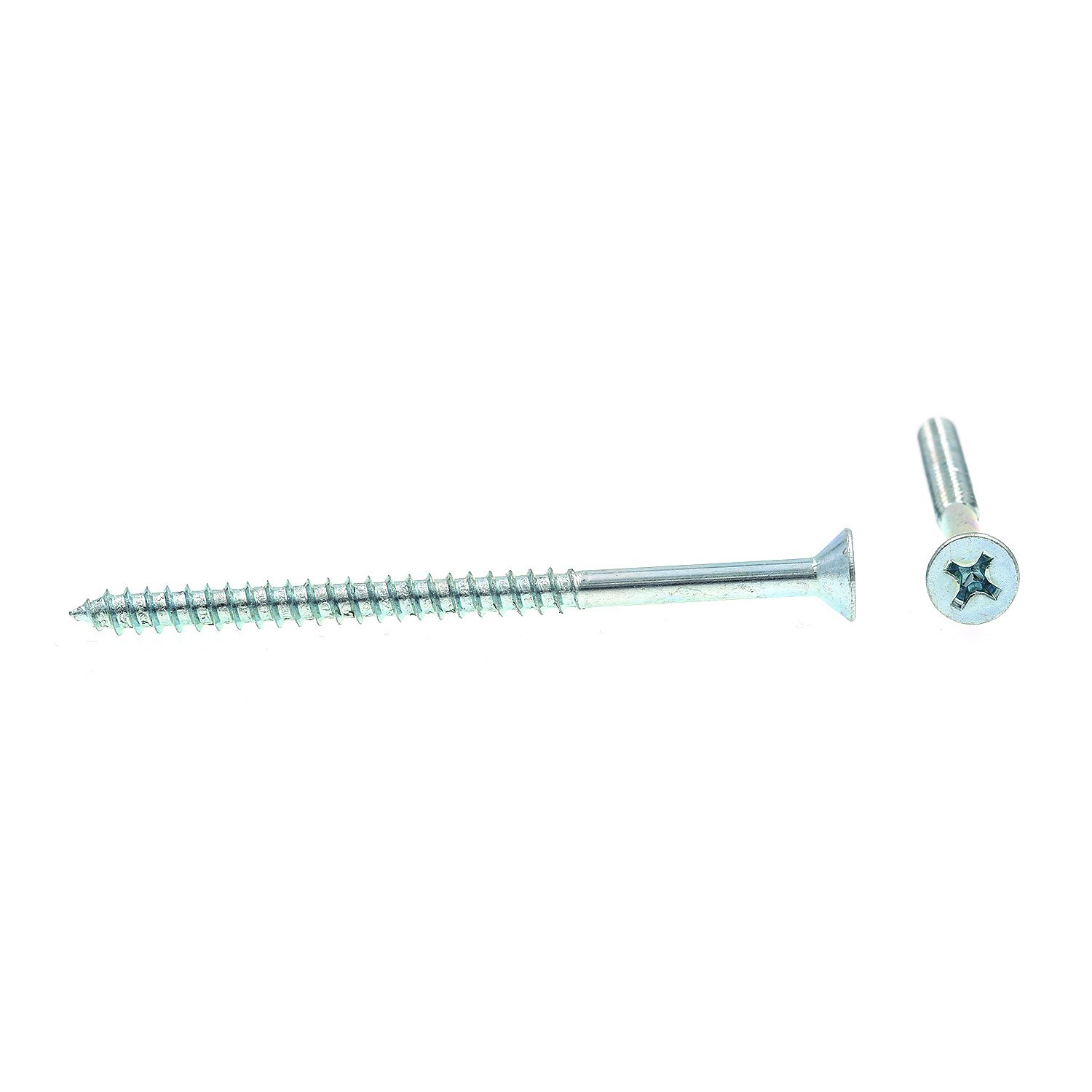 Prime-Line 9036705 Wood Screw, Flat Head Phillips, #14 X 4 in, Zinc Plated Steel, Pack of 10