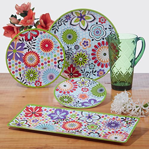 Certified International Carnaby Melamine 2 Piece Platter Set, Multicolor, Large