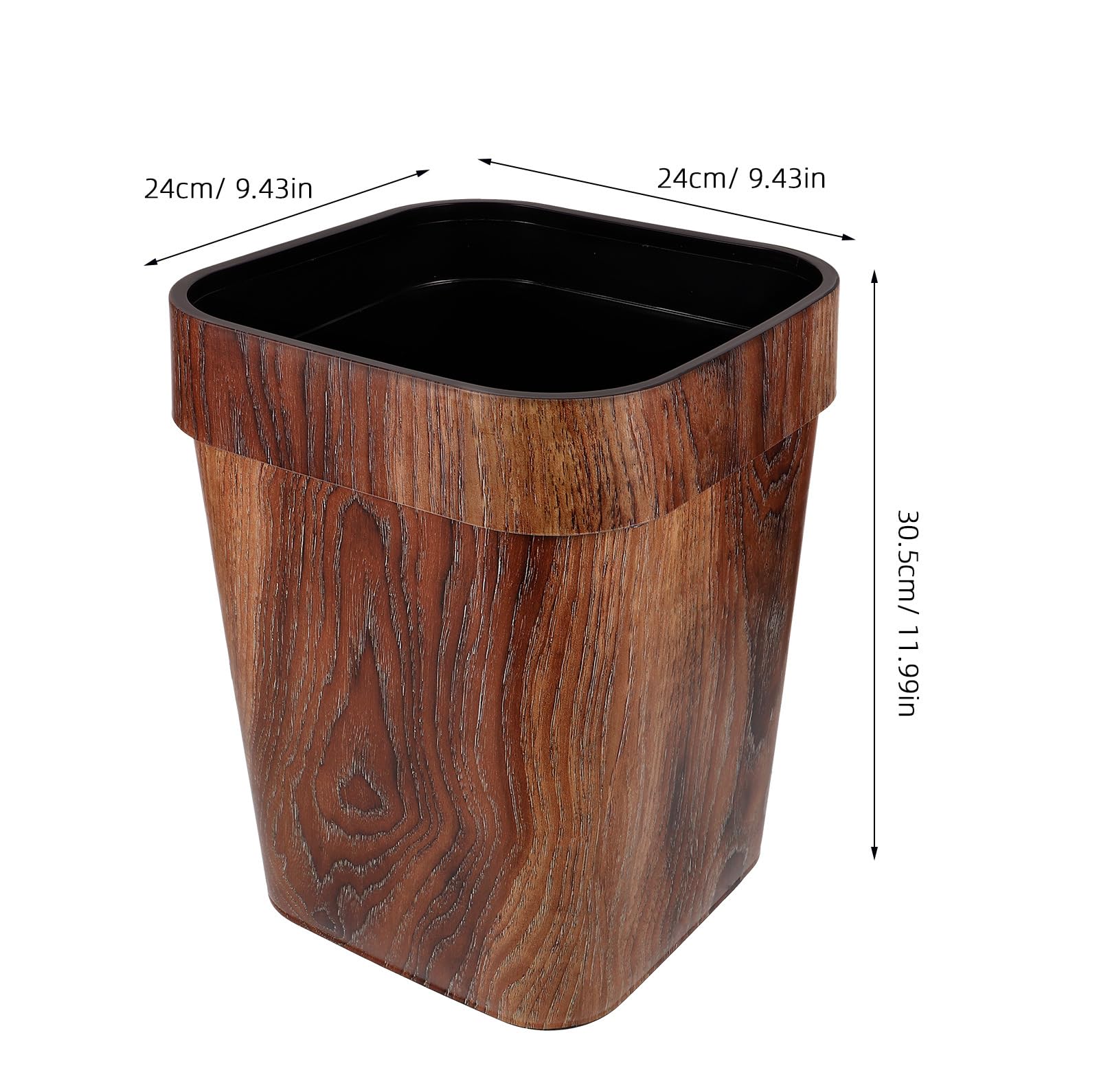 Cabilock Bathroom Trash Can, 14.0 liters, Polypropylene, Square, Light Brown