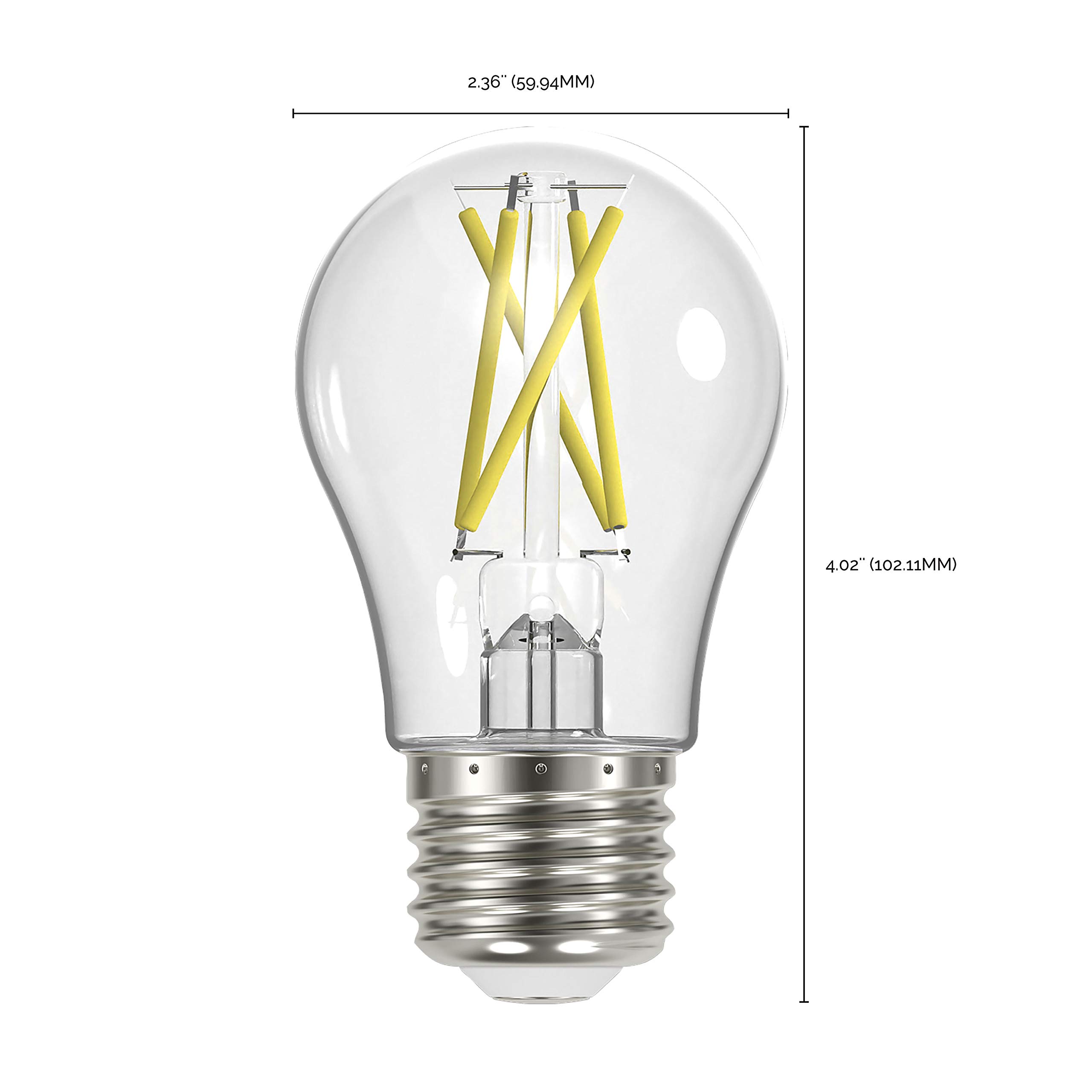 Satco S12437 A19 LED 4-Bulb Value Pack, 75W Replacement, 3000K, Clear