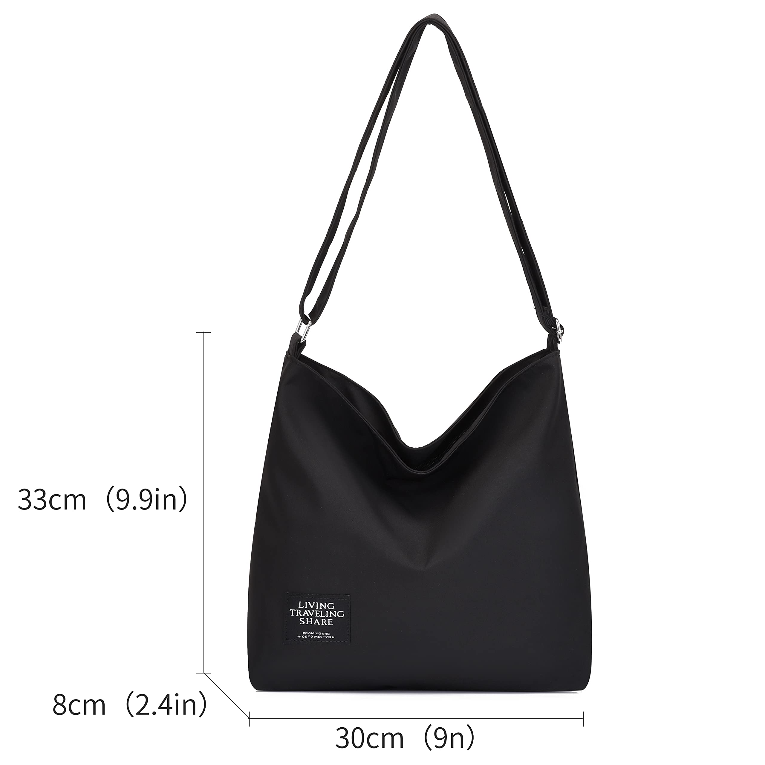 DENGSHANYANG Women Crossbody Bags Pocketbooks Soft PUPurses and Handbags Multi Pocket Shoulder Bag Messenger Bag (black 2)