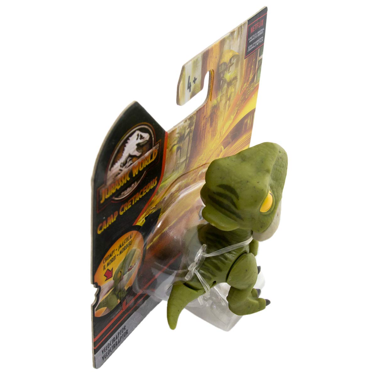 Jurassic World Toys Camp Cretaceous Snap Squad Green Velociraptor Figure