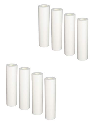 CFS โ 8 Pack Deluxe Sediment Filter Cartridges Compatible with 38480 Models โ Remove Bad Taste & Odor โ Whole House Replacement Water Filter Cartridge, 1 Micron - White