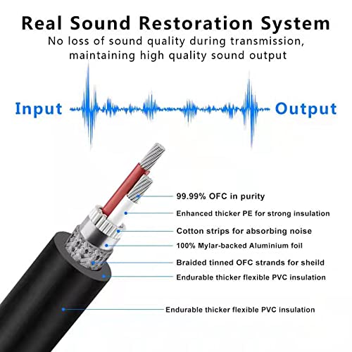 MIKIZ XLR Cables 3 Feet 10 Pack - Pro Balanced Short XLR Audio Cables 3-Pin XLR Male to Female