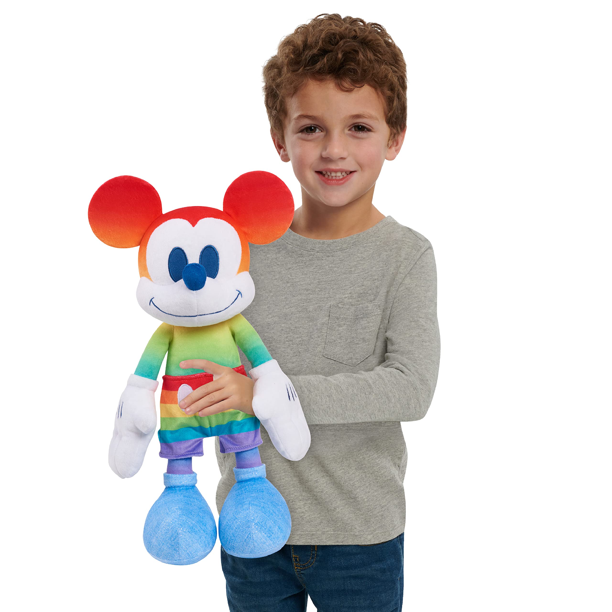 Just Play Disney Pride 17-inch Large Plush Stuffed Animal – Mickey Mouse, Soft Plushie, Kids Toys for Ages 2 Up, Amazon Exclusive
