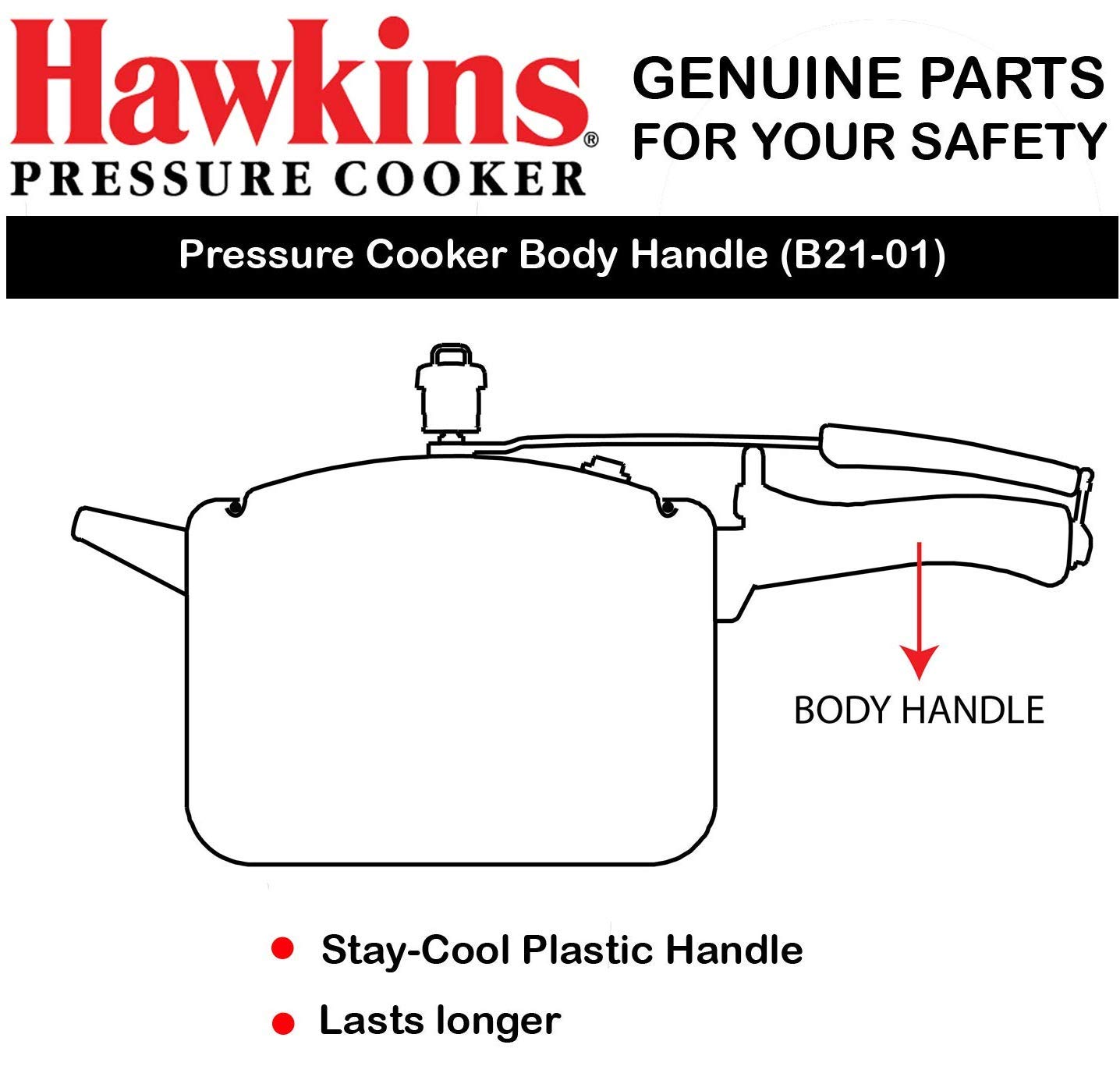 Body Handle for All Hawkins Pressure Cooker for B11-01