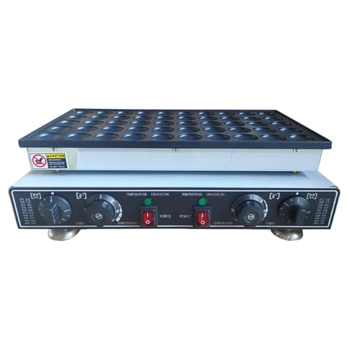 Cabinet Pancake Maker, 50PCS 1800W Commercial Electric Nonstick Waffle Maker Machine, 1.8 In Waffle Makers with 2 Thermostats & 2 Timers Separate Control for Home, Restaurant, Cafe, Bakery, Kitchen