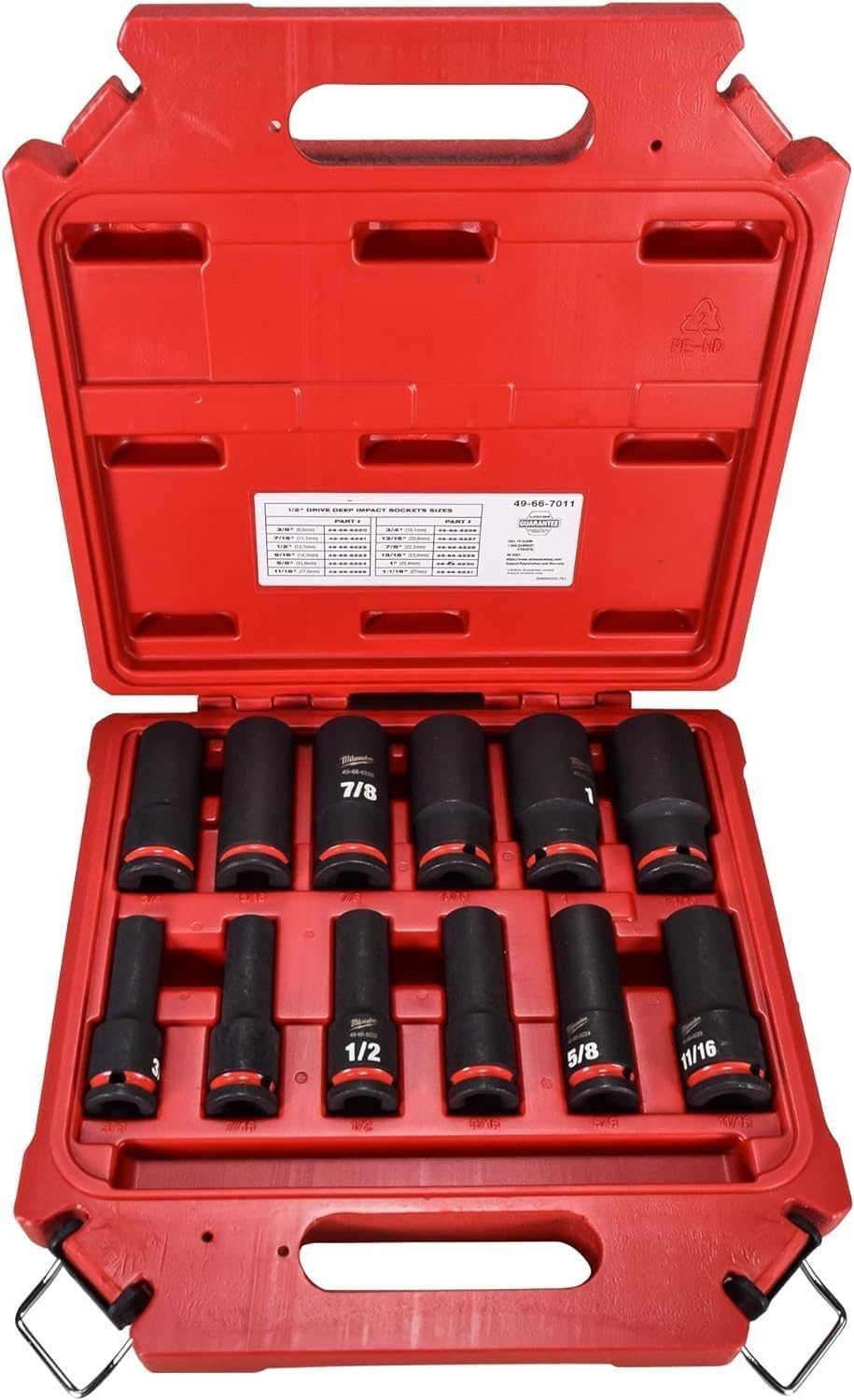 Milwaukee Socket Set 6POINT SAE DP 1/2IN 49-66-7011