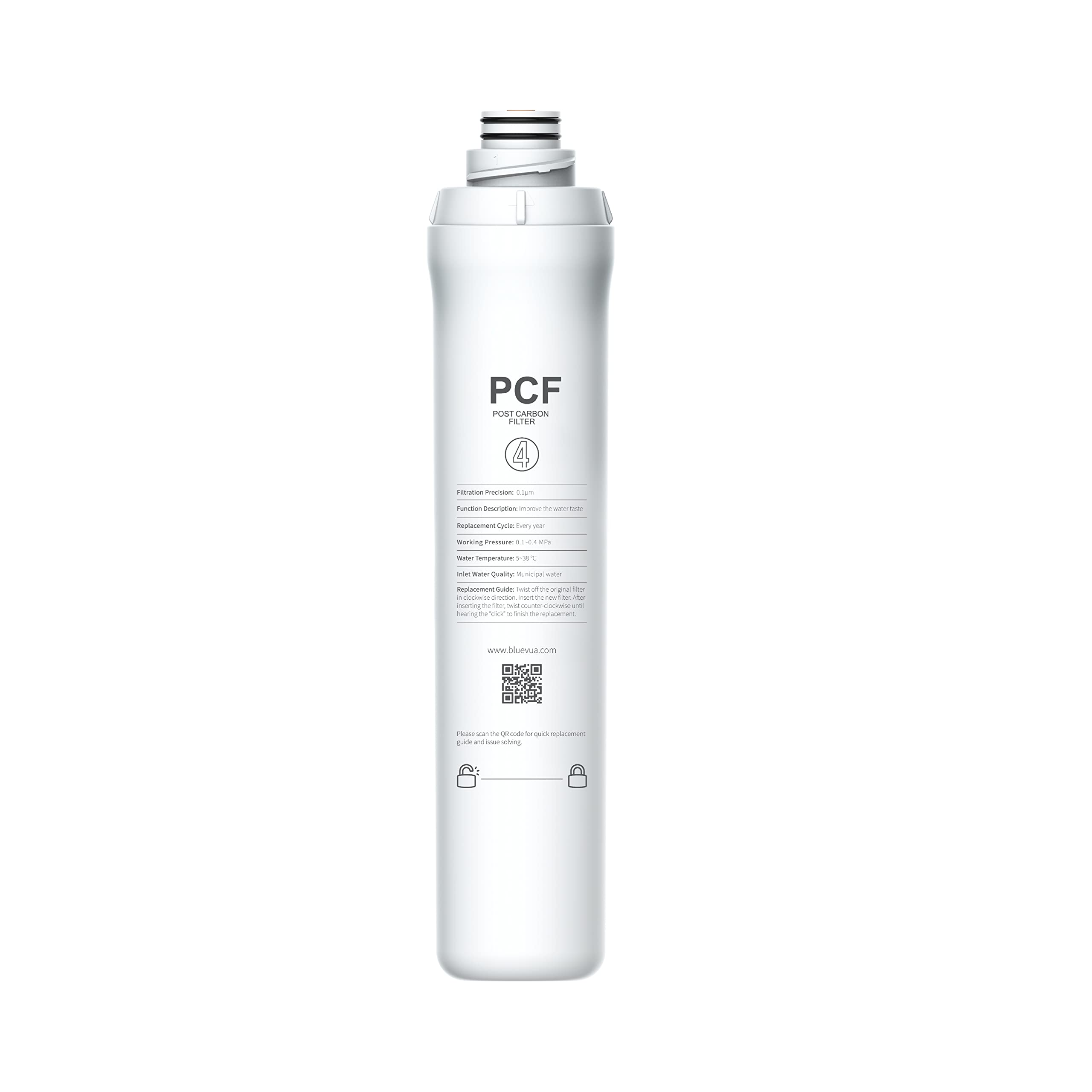 Bluevua ROPOT PCF Filter, Replacement for RO100ROPOT, 1-year Lifetime-4th Stage