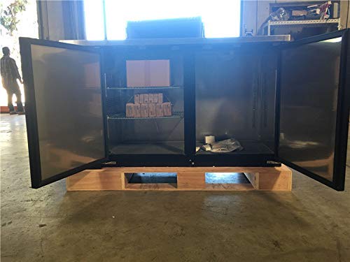 Beer Keg Dispenser Kegerator Commercial Refrigerator Beer double Taps 60" - Black, Half-KegX2, TowerX2,2 Taps