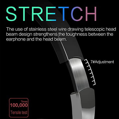 Bluetooth Headphones Over-Ear Headphones Wireless Bluetooth Noise Cancelling Headphones Head-Mounted Headphones Lightweight Wireless Headphones Hifi Stereo PC/Cell Phones/TV/Mp3/Mp4 Cool Stuff