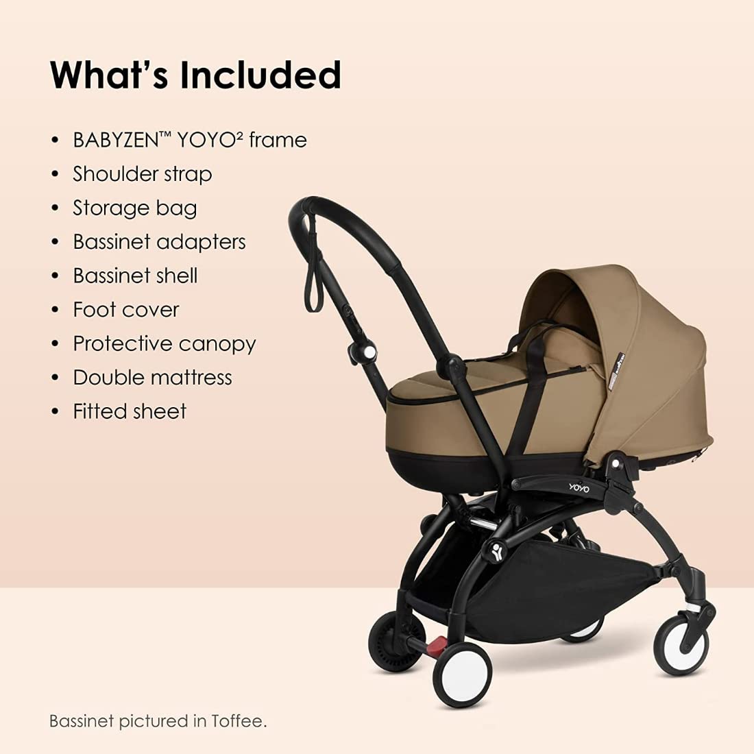 Babyzen - YOYO2 Stroller & Bassinet Combination - Black Frame - Air France Navy